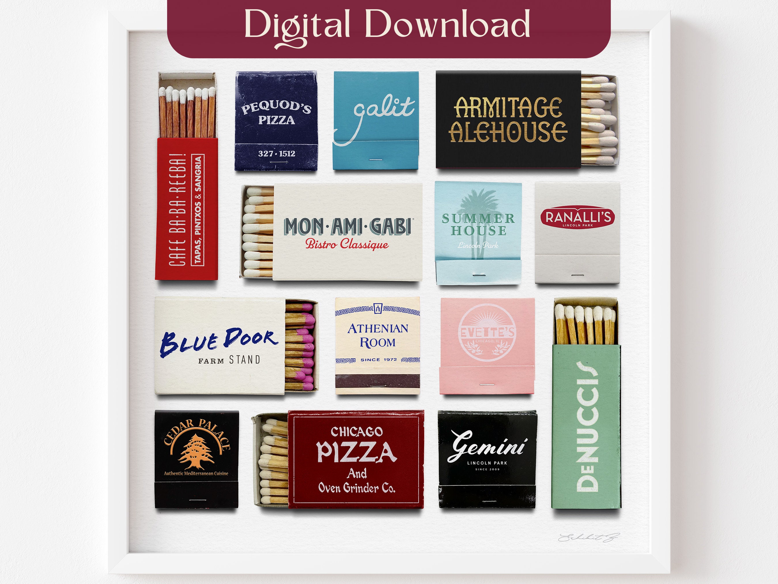 Lincoln Park Matchbox Fine Art Print, Chicago Matches, Vintage ...