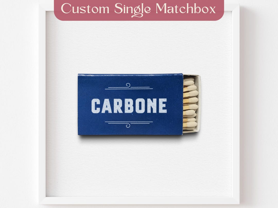 CUSTOM Single Matchbox Print, Customized Matchbook Art, Realistic Match ...