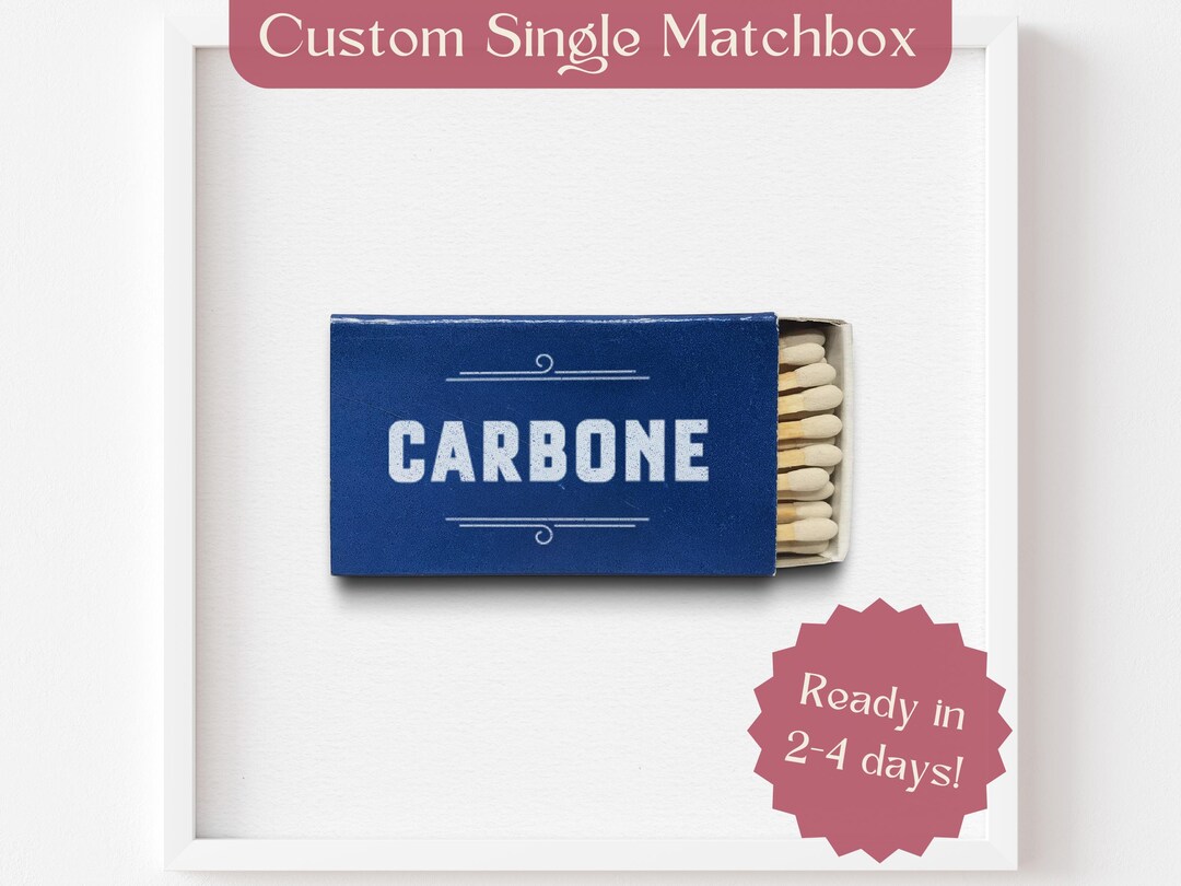 CUSTOM Single Matchbox Print, Customized Matchbook Art, Realistic Match ...
