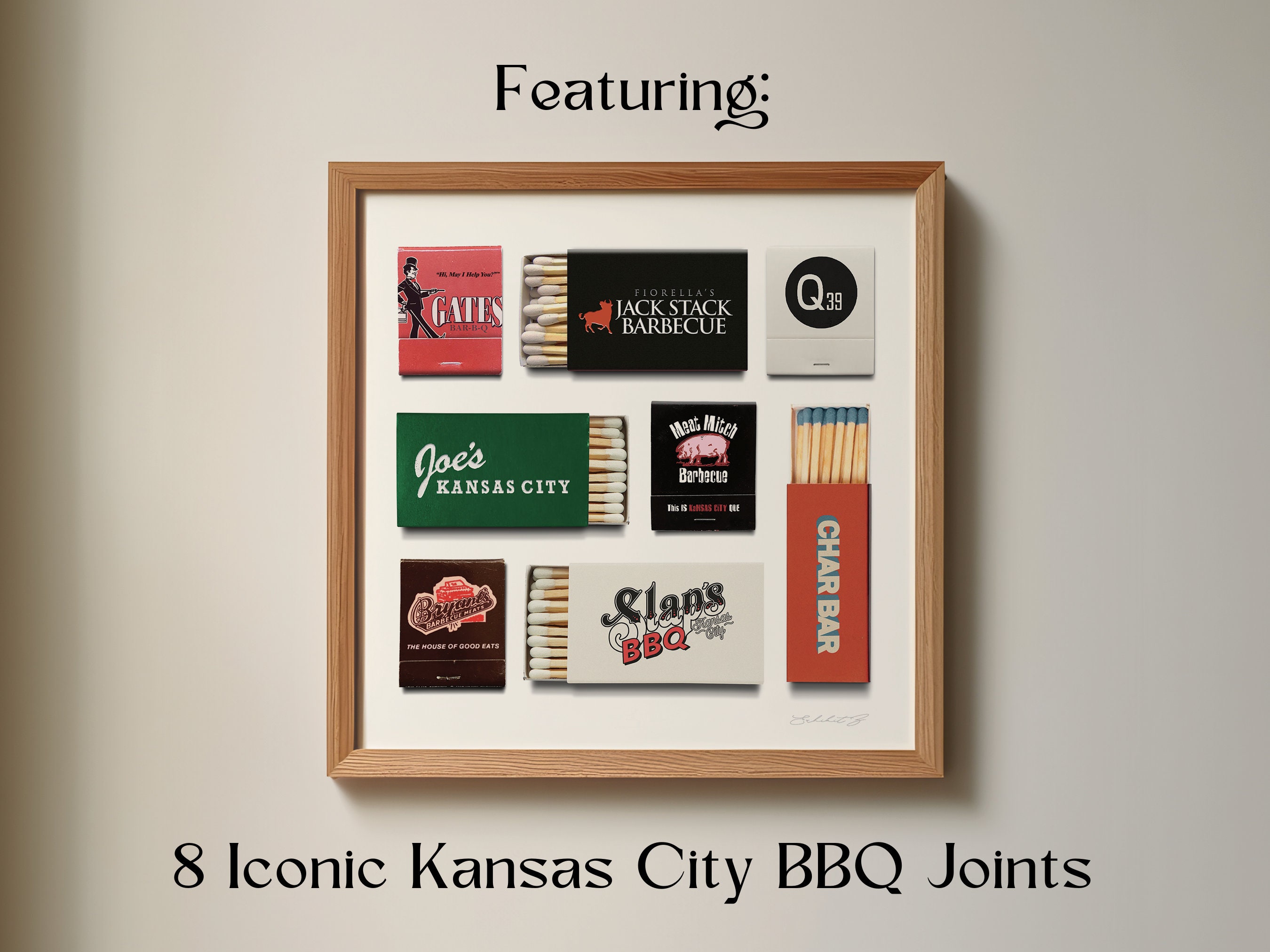 Kansas City BBQ Matchbox Fine Art Print, KC Matches, Vintage Kc ...