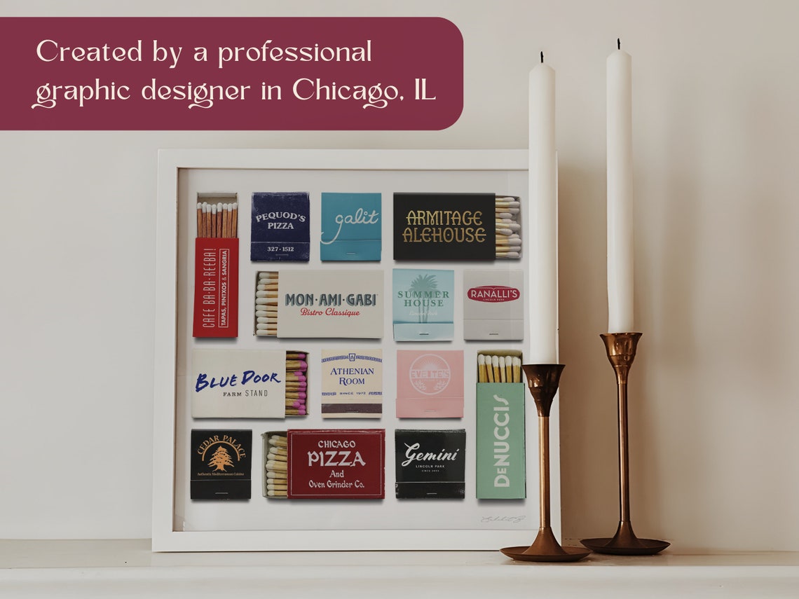 Lincoln Park Matchbox Fine Art Print, Chicago Matches, Vintage ...