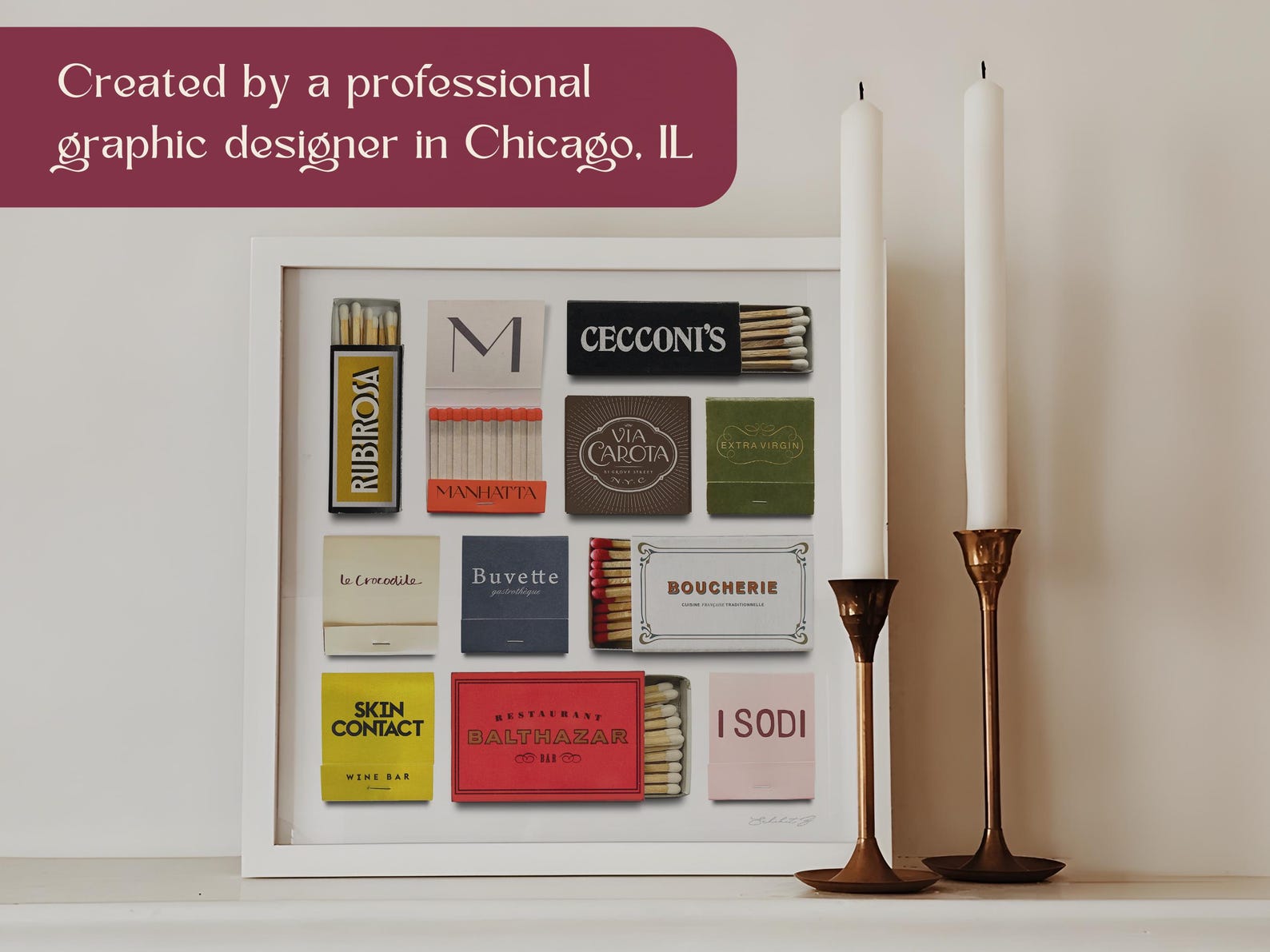 NYC Matchbox Print, New York City Matches, Trendy NYC Restaurant ...