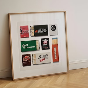 Kansas City BBQ Matchbox Fine Art Print, KC Matches, Vintage Kc ...