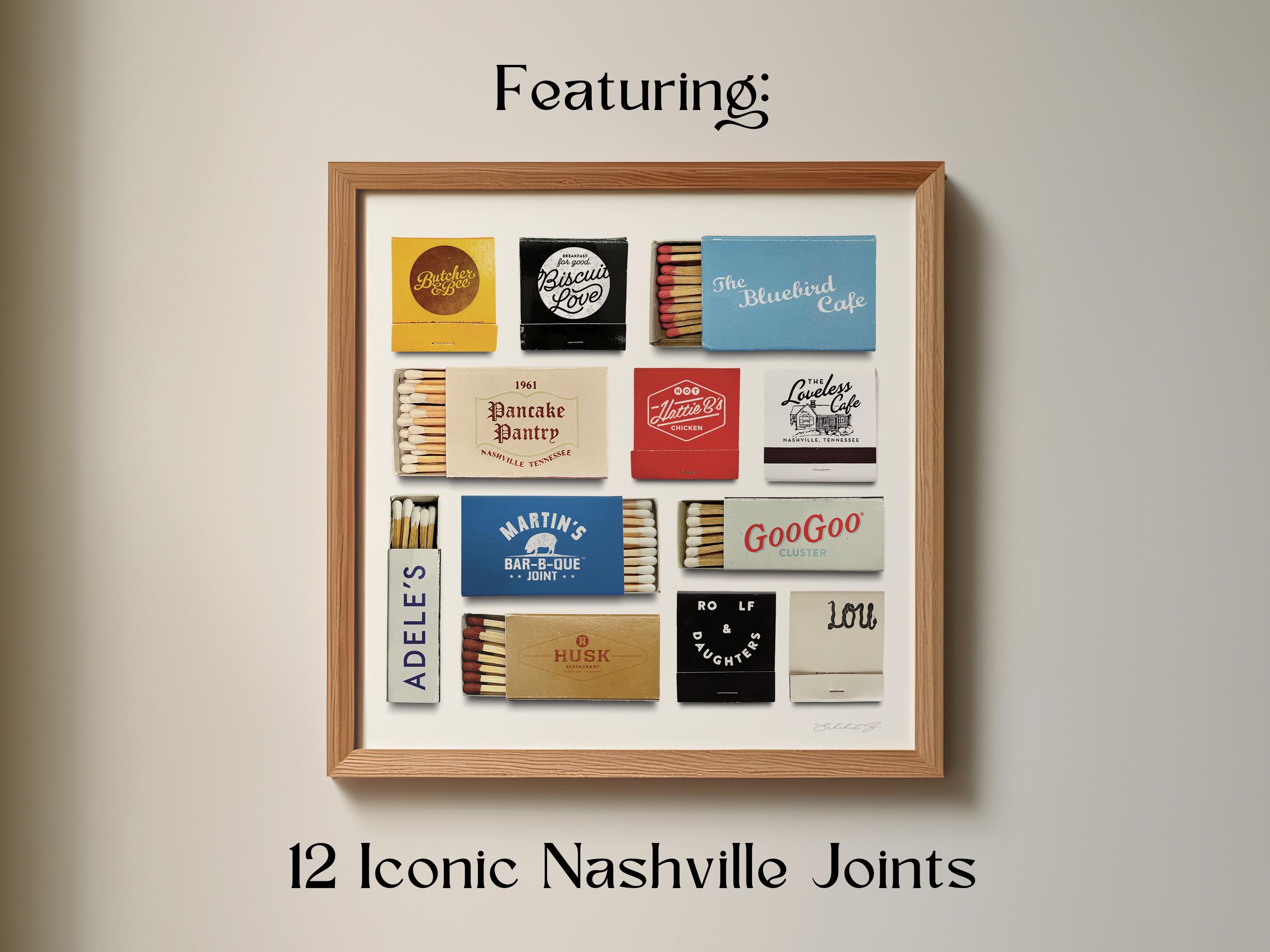 Nashville Matchbox Art Print, Nashville TN Matches, Cool Matchbooks ...