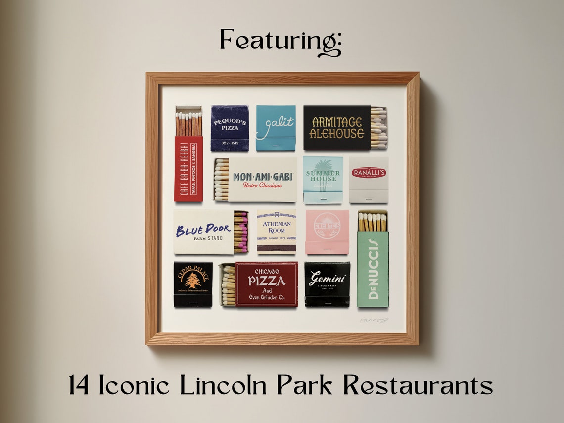 Lincoln Park Matchbox Fine Art Print, Chicago Matches, Vintage ...