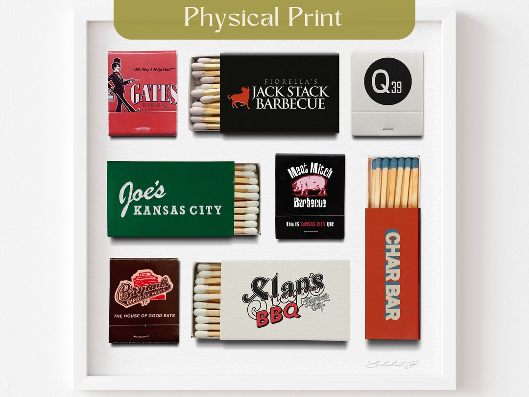 Kansas City BBQ Matchbox Fine Art Print, KC Matches, Vintage Kc ...