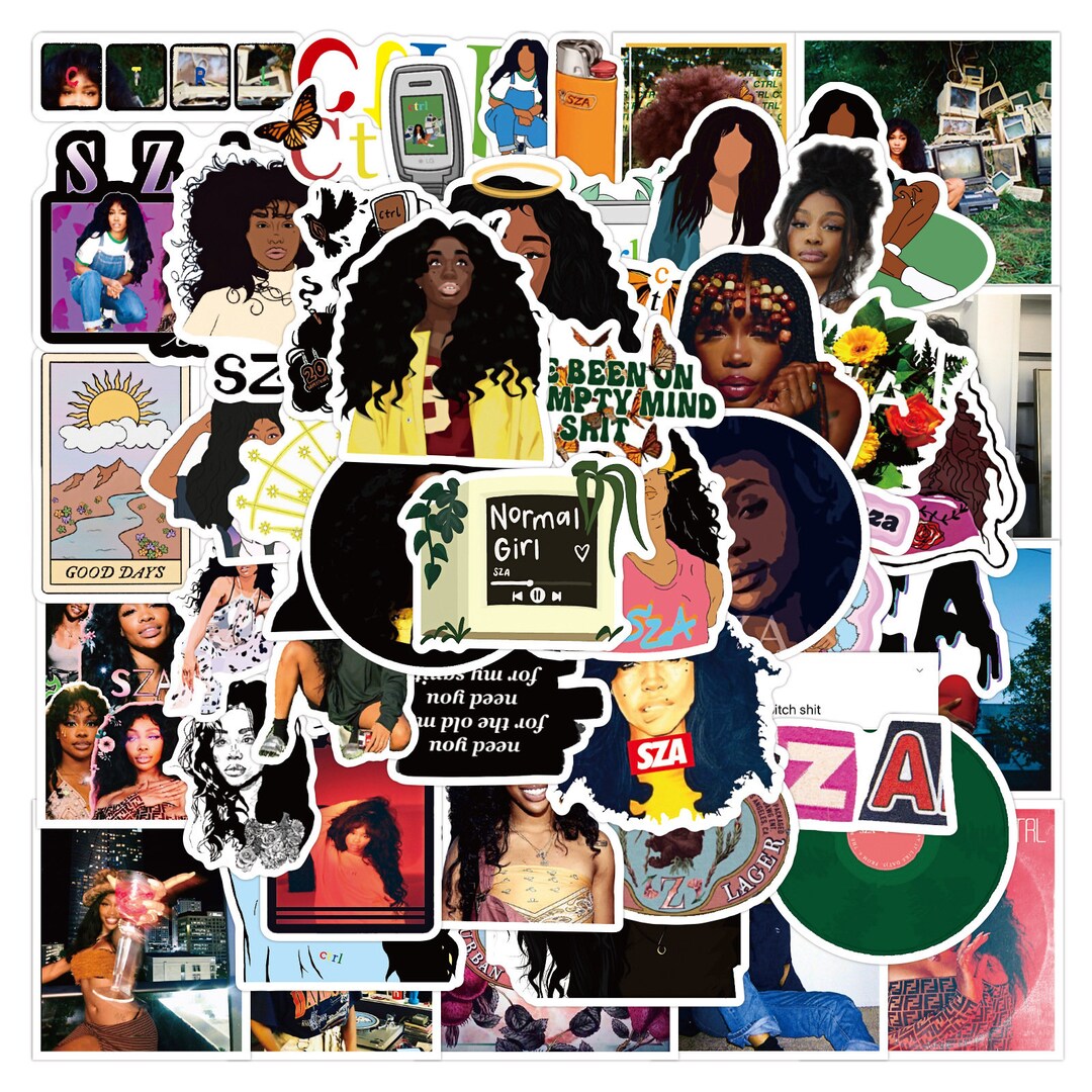 50 SZA Sticker Pack/sza/vinyl Sticker/phone Stickers - Etsy