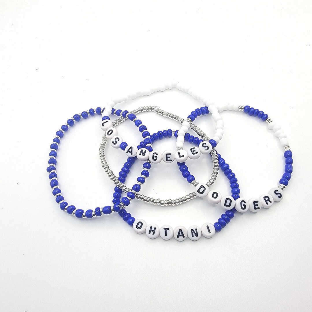 3 and 5 Pack LA Dodgers Bracelets | Baseball Fan Jewelry | Game Day ...