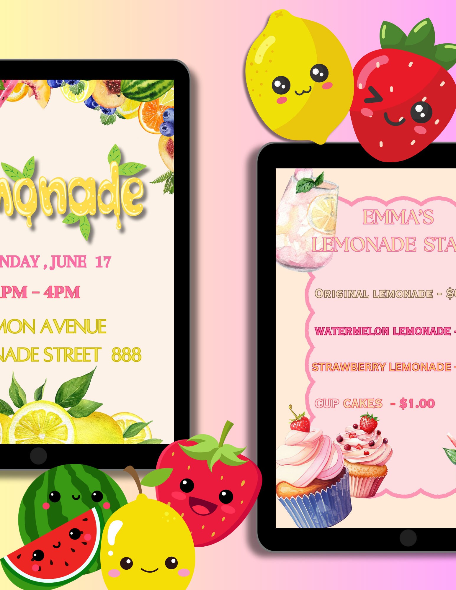 Lemonade Stand Plan Printable | Digital Lemonade Stand Kit | Summer ...