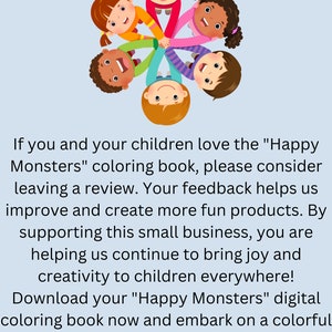 Fun and Adorable Happy Monsters Digital Coloring Book - Printable PDF ...