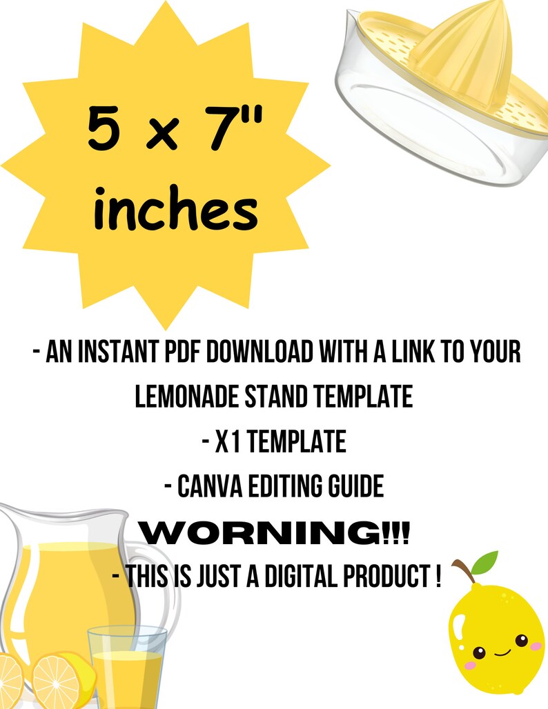 Lemonade Stand Plan Party Invitation: Refreshing Summer Flavors and Fun! Lemonade Stand Bundle ...