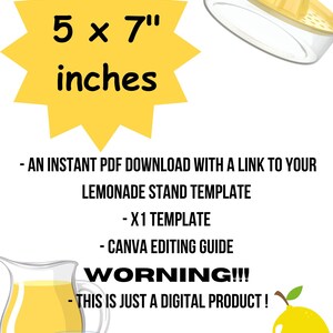Lemonade Stand Plan Printable | Digital Lemonade Stand Kit | Summer ...