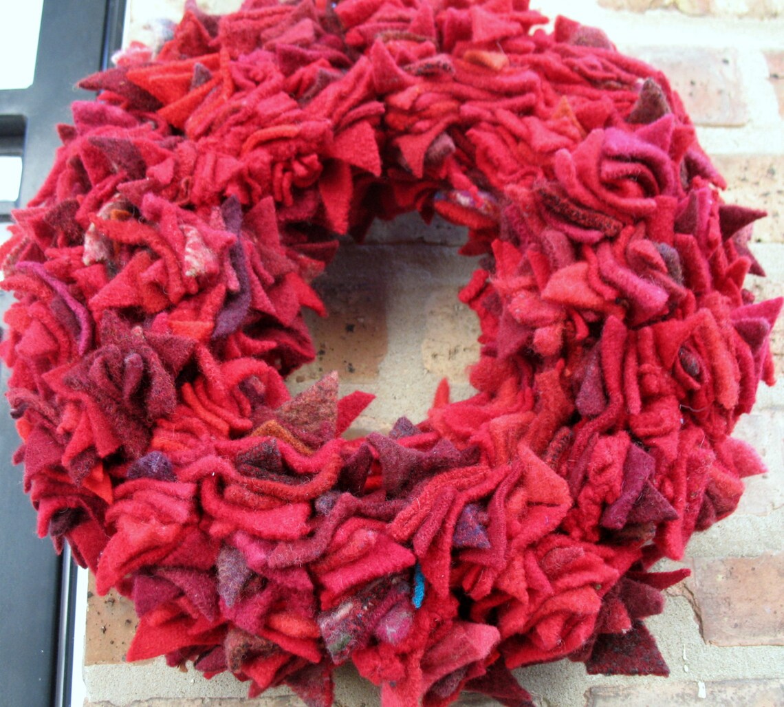 Felt Wreath Pattern Tutorial - Scrap Project - Instructions, PDF ...