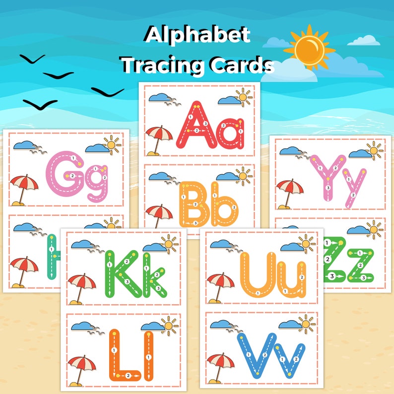 Alphabet Tracing Flash Cards Number Tracing Ideal Teacher Resource for ...
