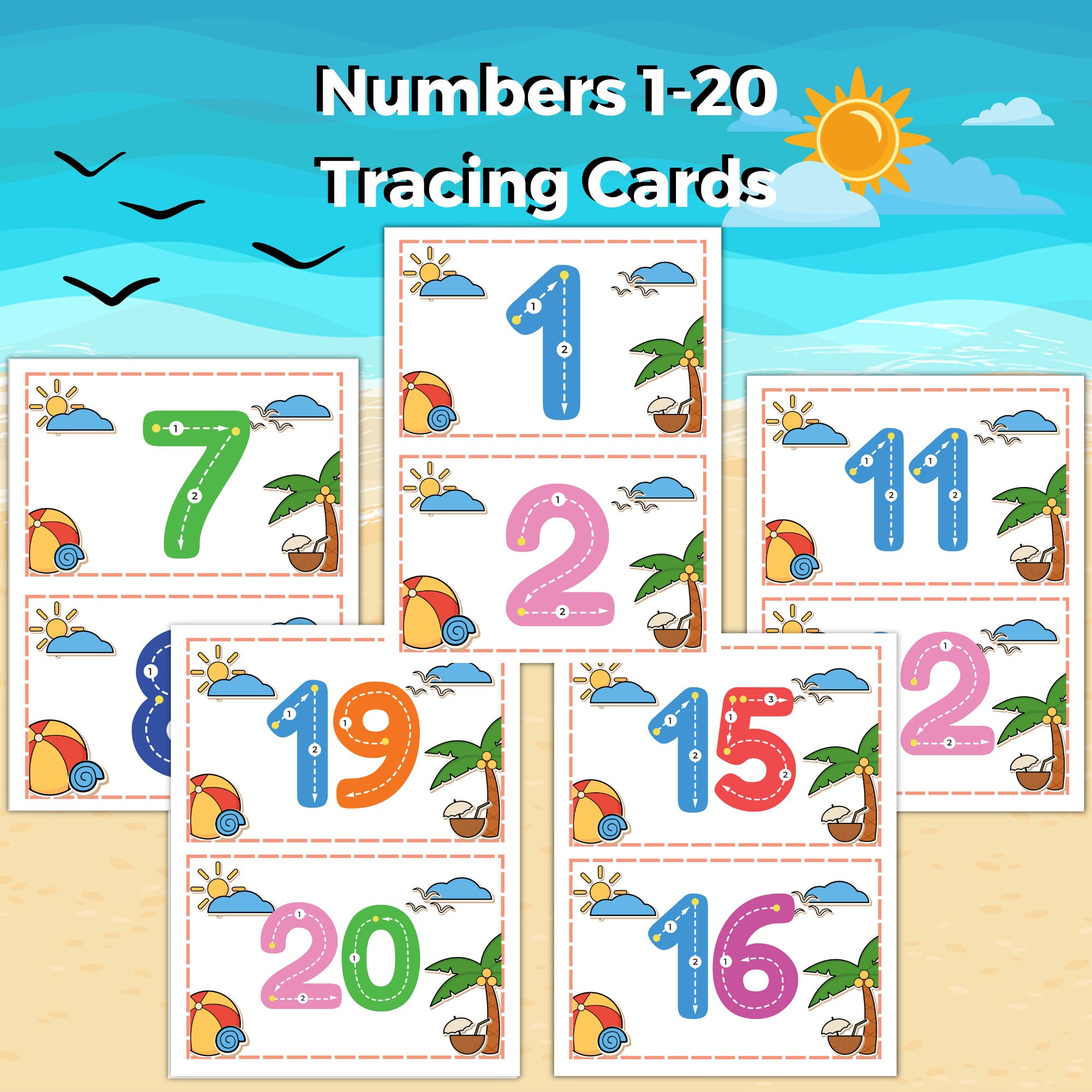 Alphabet Tracing Flash Cards Number Tracing Ideal Teacher Resource for ...