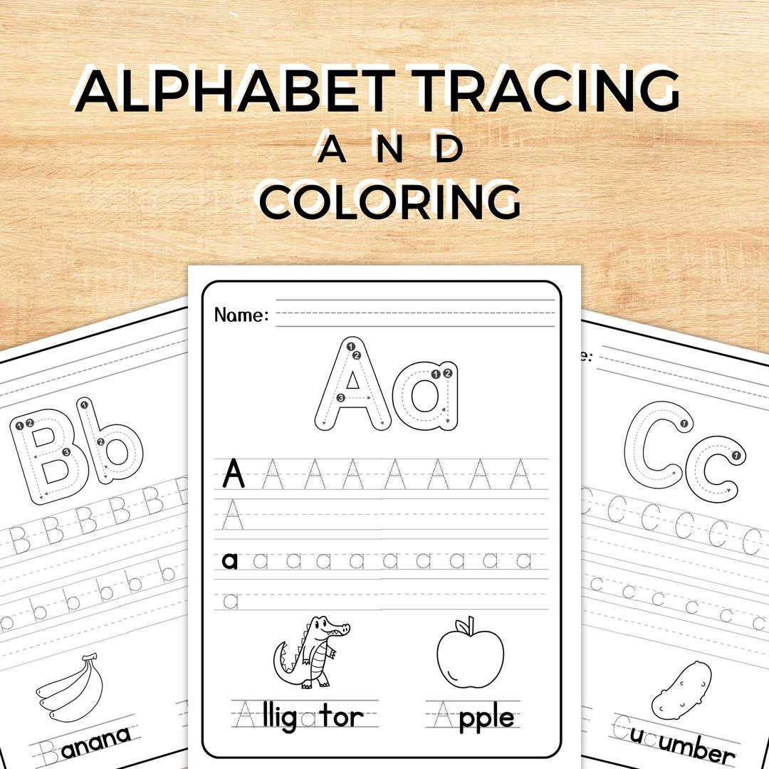 Pre-k Alphabet Tracing Worksheets Fun Handwriting Practice for ...