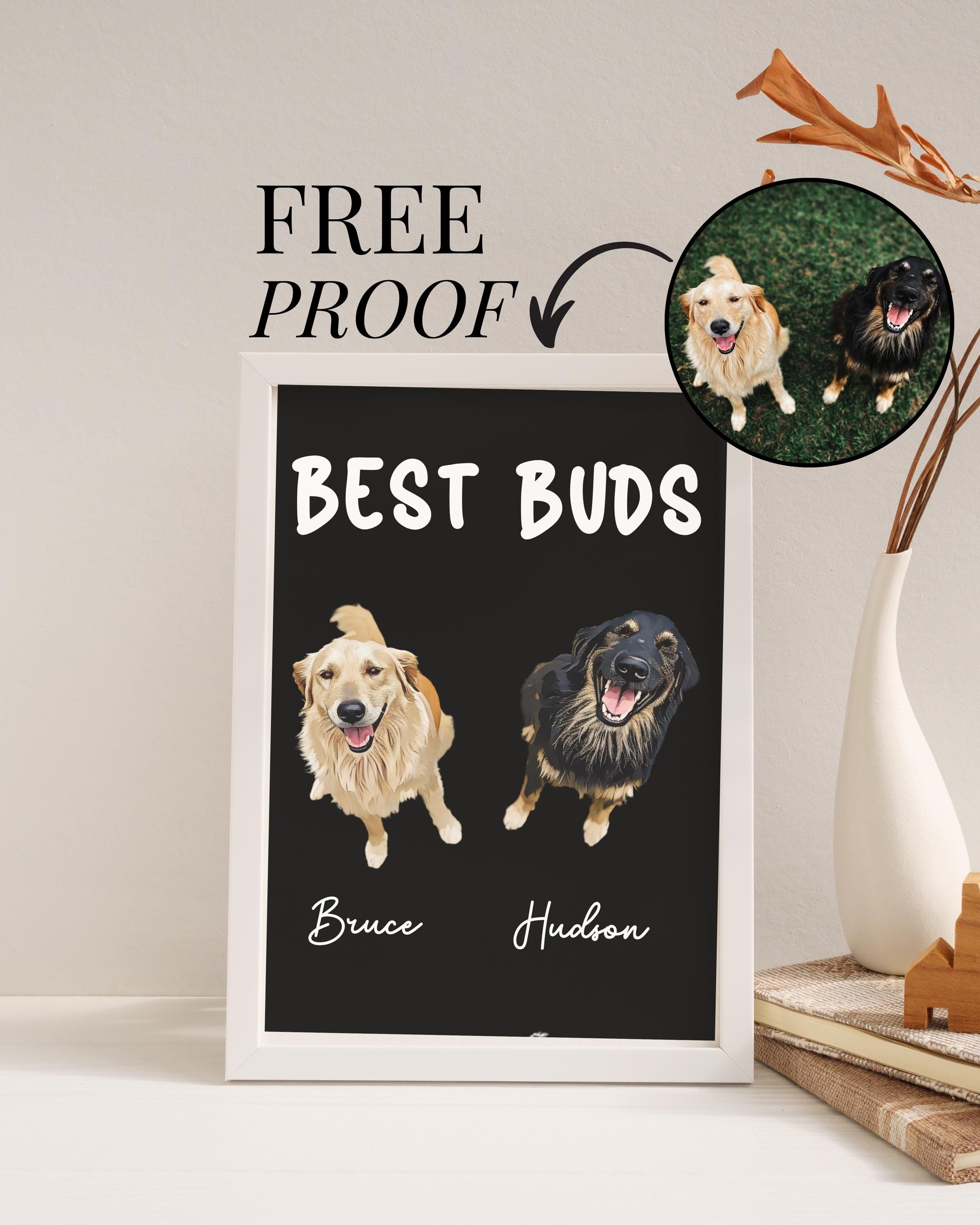 Personalized Pet Gift for Dog Lover Custom Dog Portrait for Dog Best ...