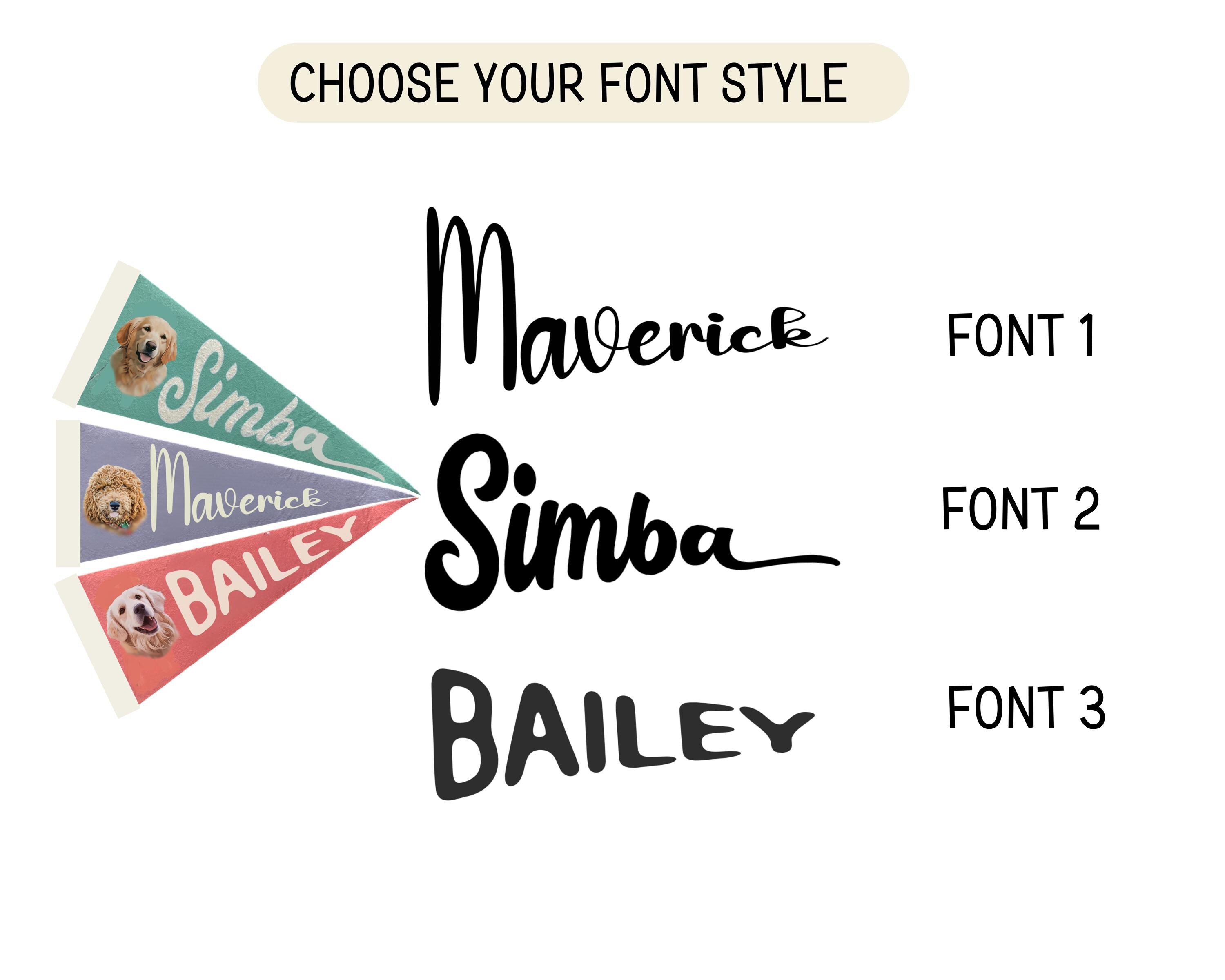 Custom Dog Pennant Personalized Pet Portrait Dog Lover Gift Wall ...