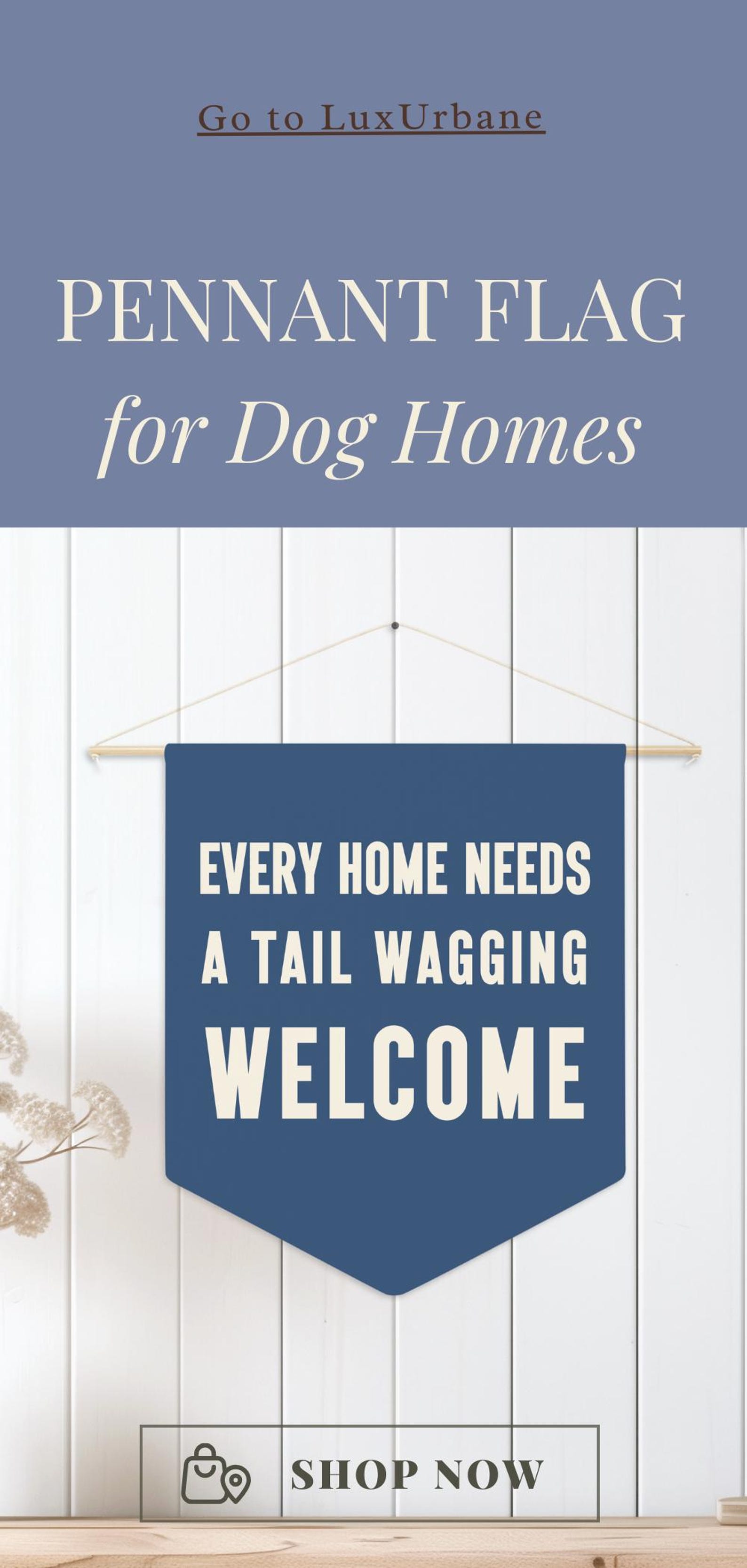 Dog Pennant Flag Pastel Living Room Decor Dog Home Wall Decor Welcome ...