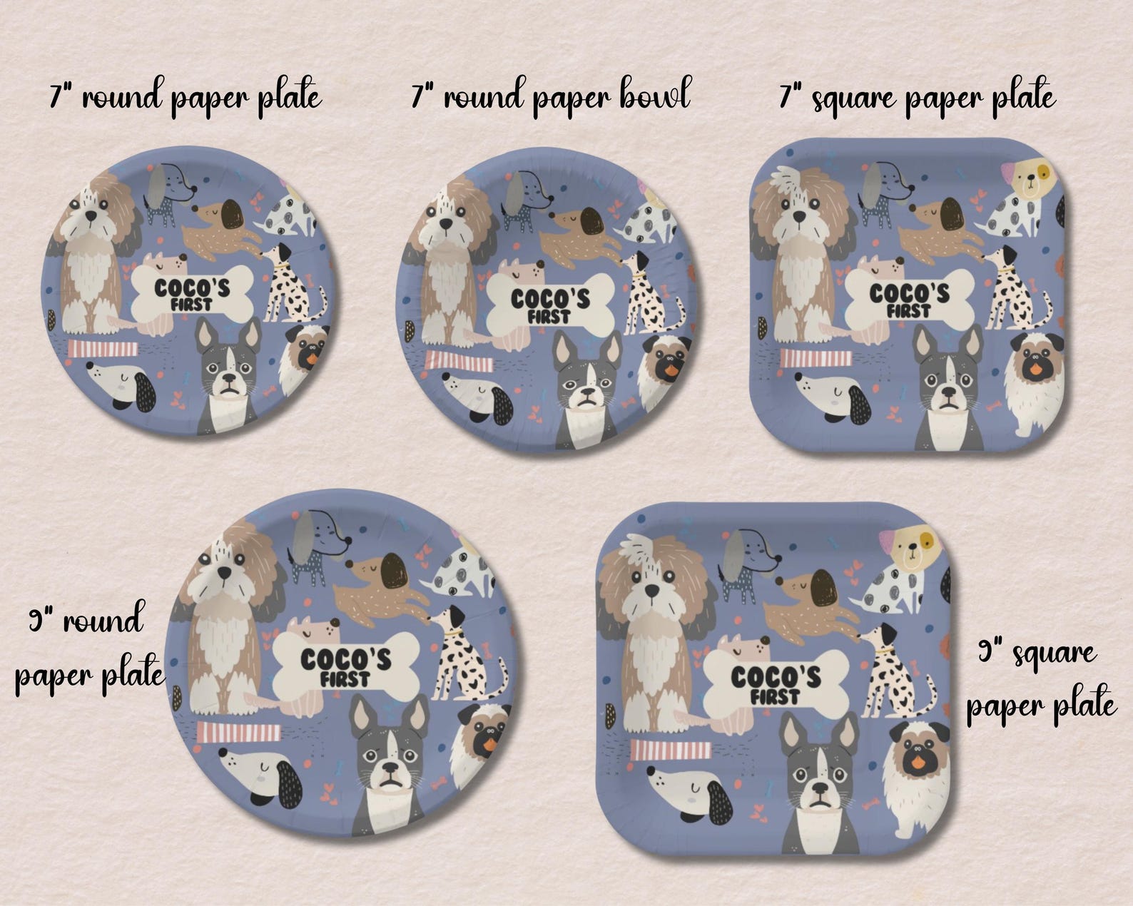 Custom Dog Party Supply Dog Pool Party Essentials Custom Pet Reunion ...