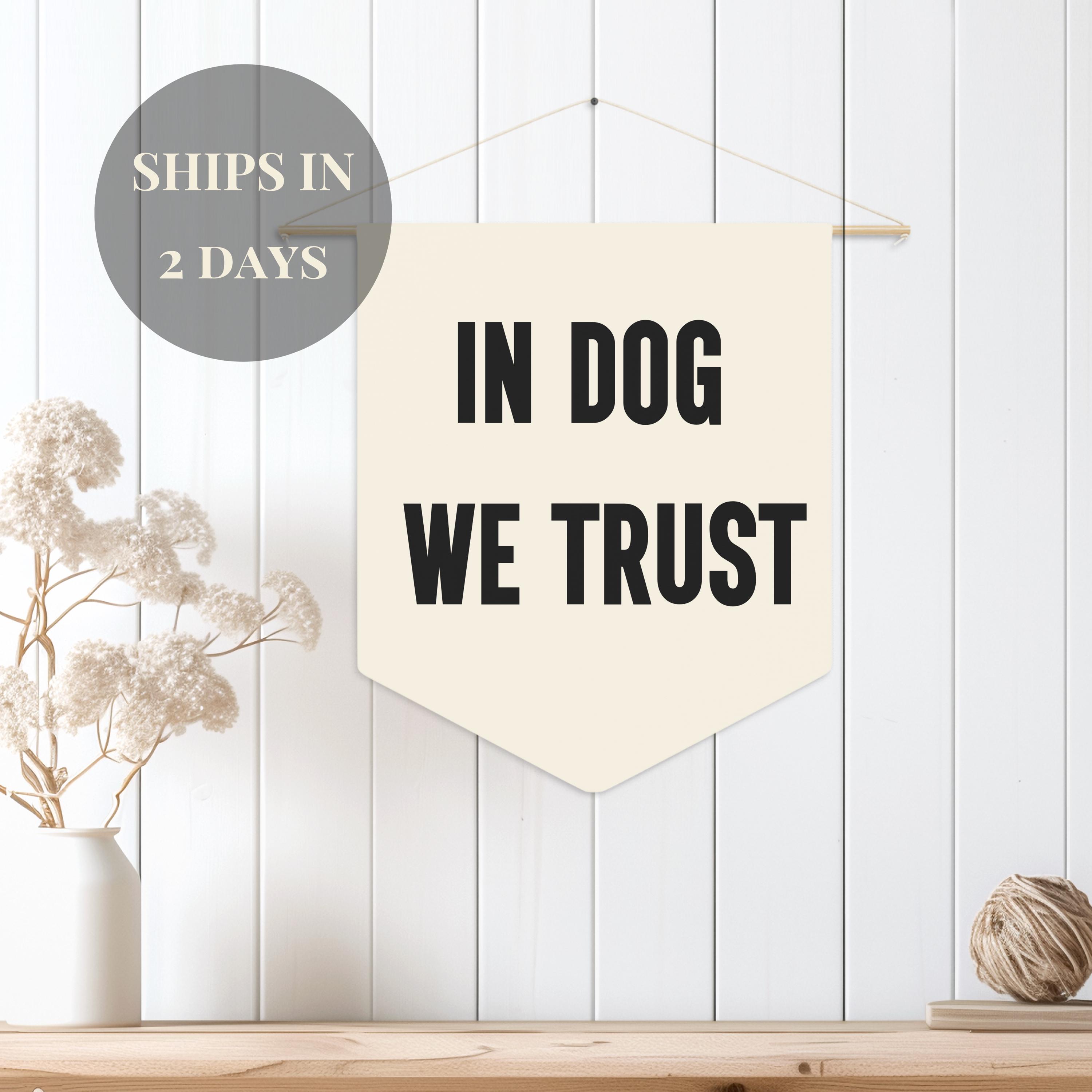 Funny Dog Pennant Flag Dog Minimalistic Dog Friendly Cafe Decor Dog ...