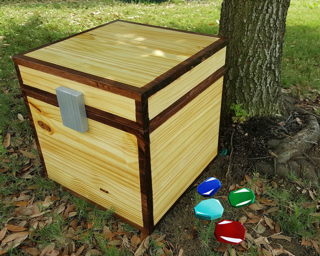 Solid Wood Min Craft Storage Trunk - Toy Chest, Blanket Box, or Gamer ...
