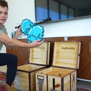 New Mini Mine-craft Inspired Trunks Solid Wood Furniture - Etsy