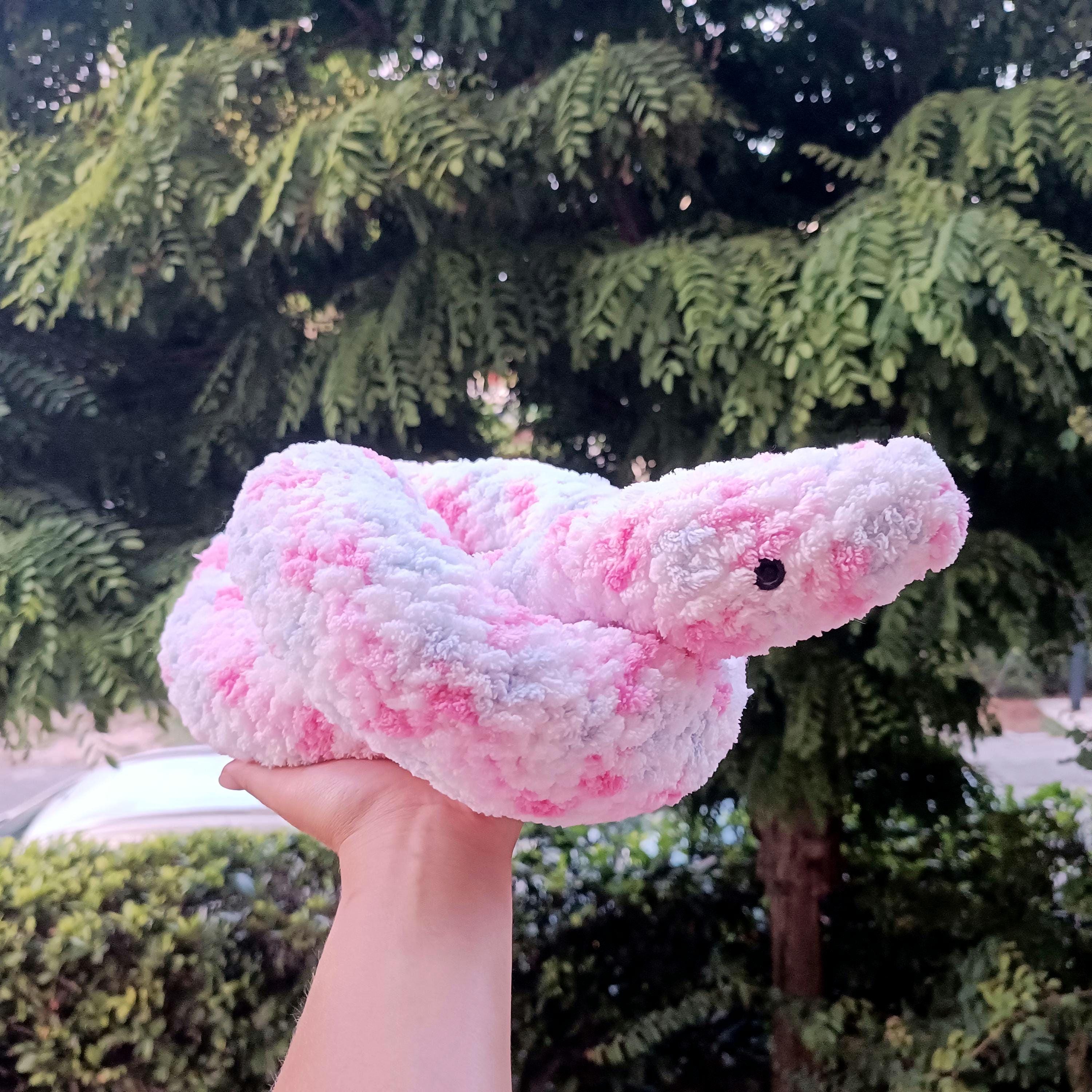 Chenille Crochet Snake Plushie - Etsy