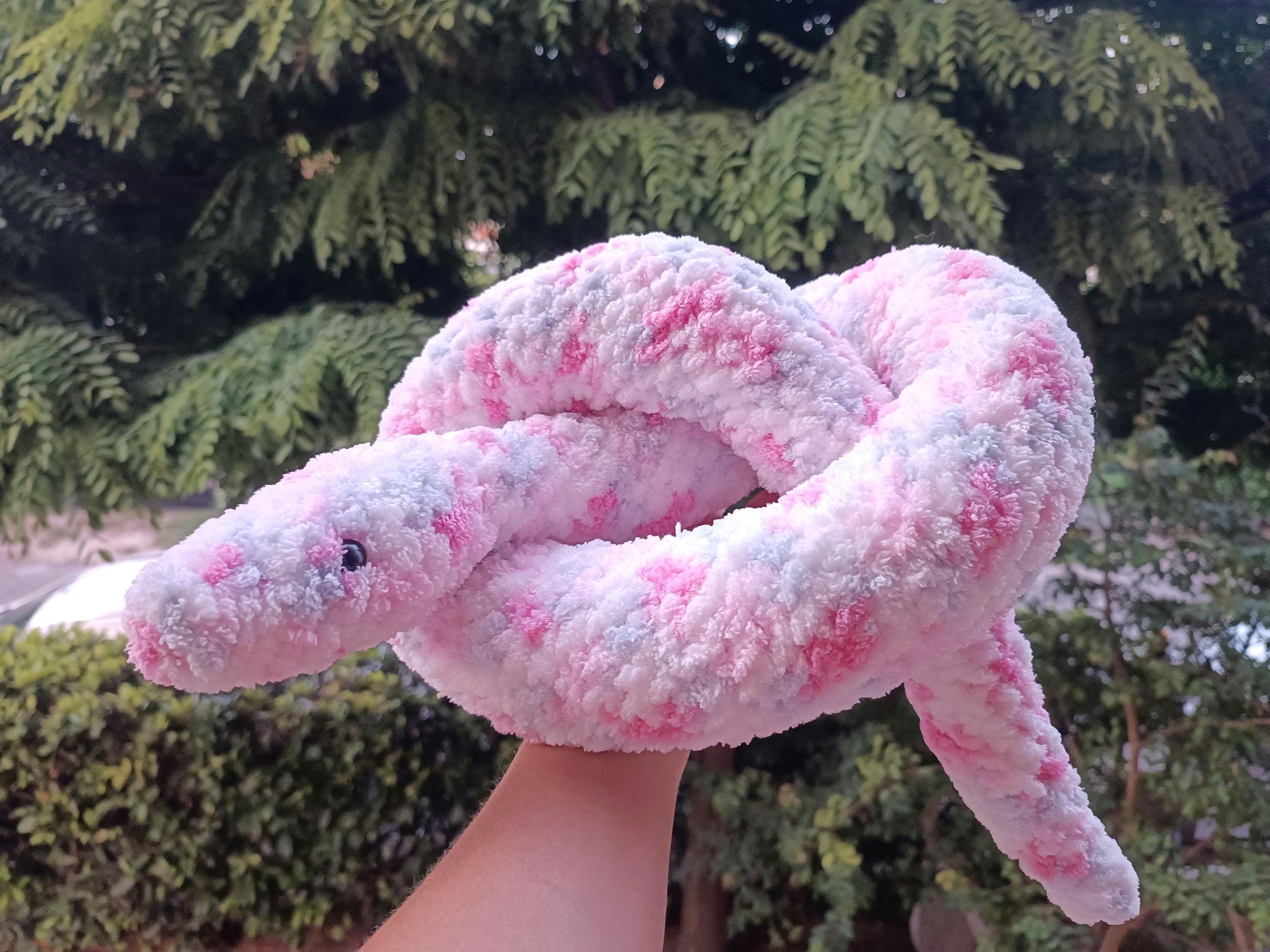 Chenille Crochet Snake Plushie - Etsy