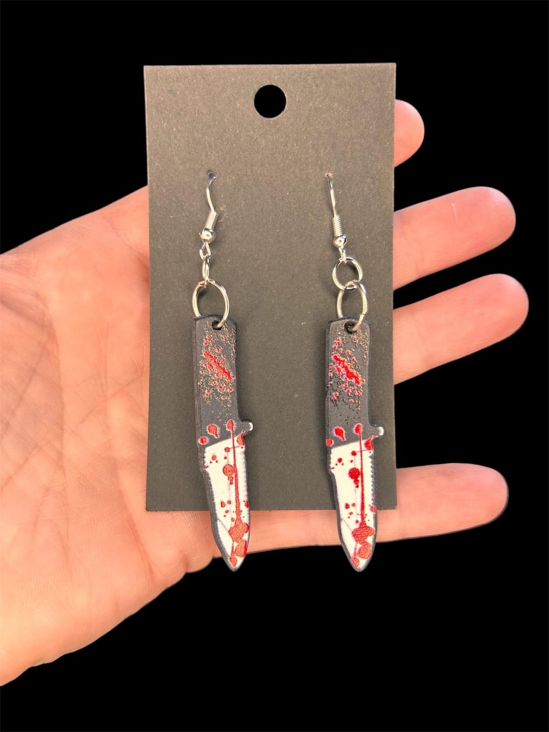 The dark Passenger Bloody Dagger Earrings - Etsy