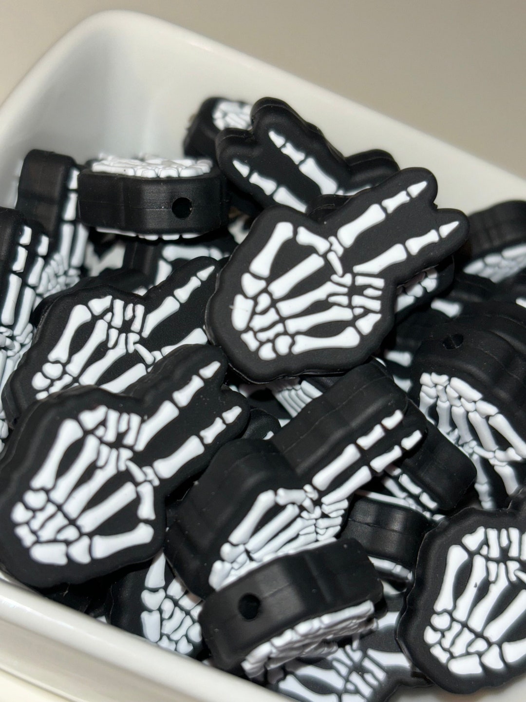 Peace Out Skeleton Focal Bead - Etsy