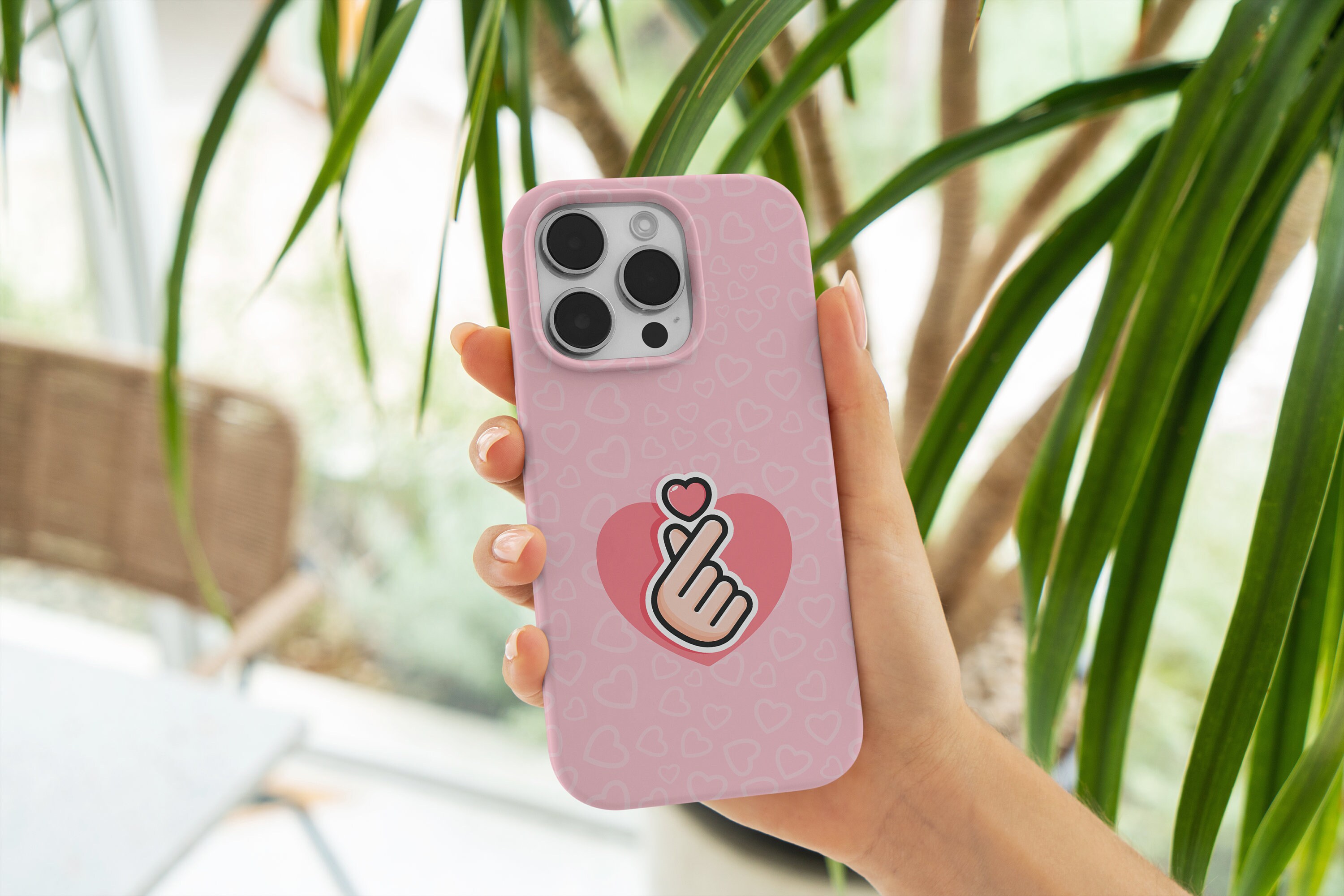 Kpop Finger Heart Phone Case Cute Korean Pop Design Kpop Fan Merch ...