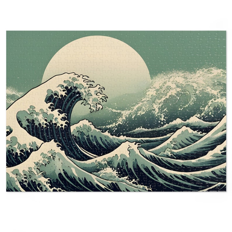 Japanese Puzzle SERIES 02, the Great Wave off Kanagawa Jigsaw, Hokusai ...