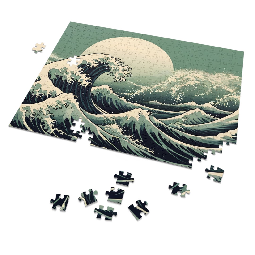 Japanese Puzzle SERIES 02, the Great Wave off Kanagawa Jigsaw, Hokusai ...