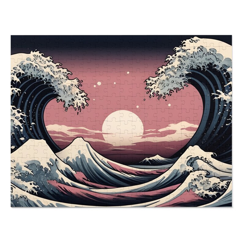 Japanese Puzzle SERIES 03, the Great Wave off Kanagawa Jigsaw, Hokusai ...