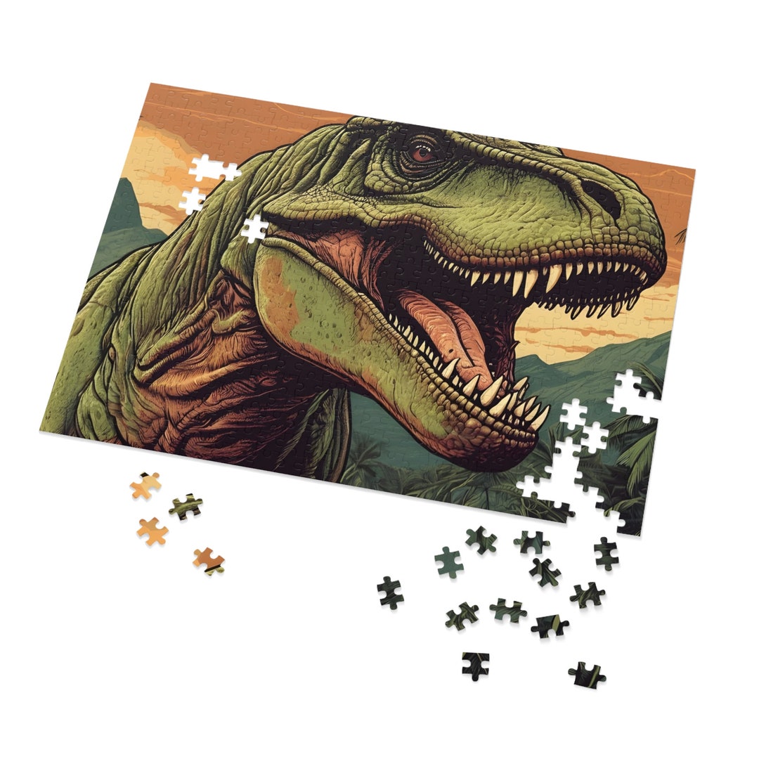 Calm Vivid Puzzle SERIES 04, Dinosaur Jigsaw Puzzle, T-rex Puzzle ...
