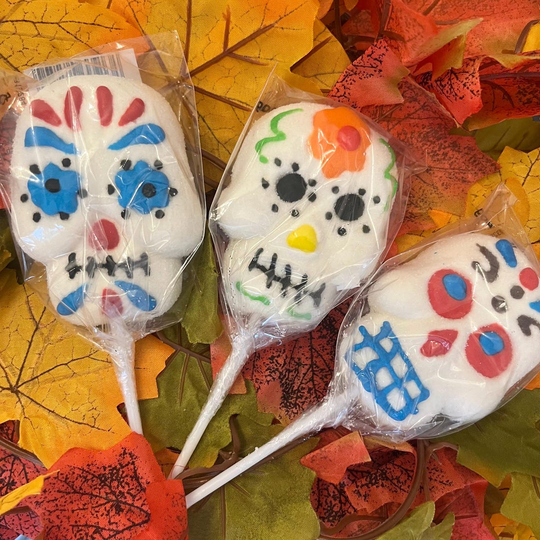 Skull Mallow Fruit Flavoured Pops Halloween Party Favours Sweet Treats ...