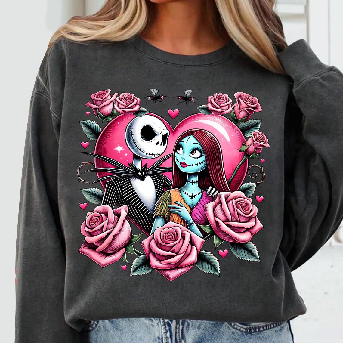 Nightmare Valentine Couple PNG, Jack and Sally Valentine Design, Horror ...