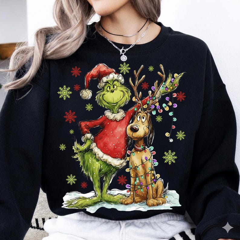 Vintage Hand-drawn Grinc Characters PNG, Retro Christmas Movie Clipart ...