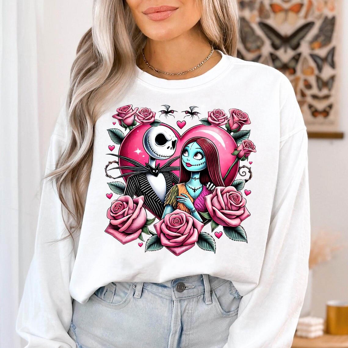 Nightmare Valentine Couple PNG, Jack and Sally Valentine Design, Horror ...