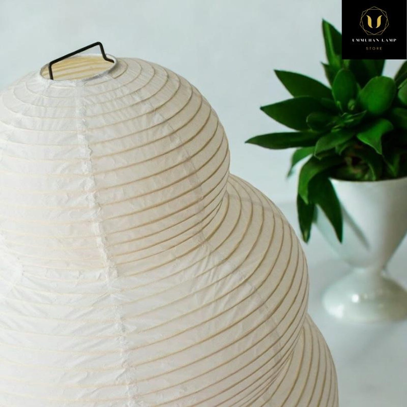 Japanese Rice Paper Lamp, Rice Paper Desk Table Lamp, Home Decor ...