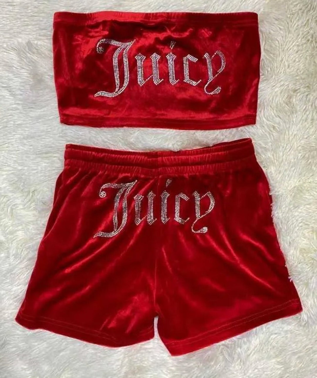 Y2K Matching Tube Top and Short Set Aesthetic Y2K Matching Set Gifts ...