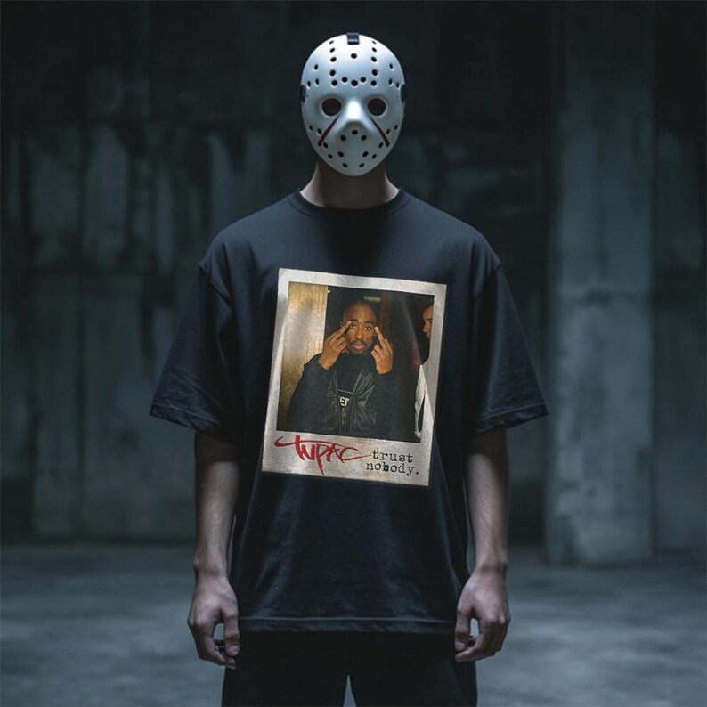 Tupac Shakur Arrested Trust Nobody Black / White T-shirt – Hip-hop ...