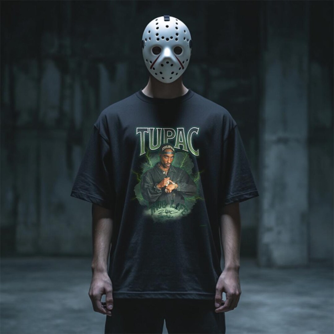 Tupac "thug Life" Black / White T-shirt – Hip-hop Streetwear | Regular ...