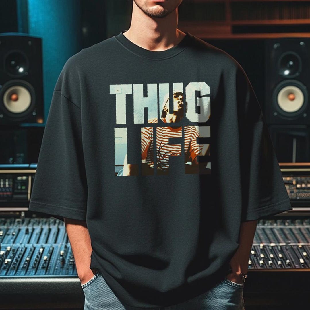 Tupac Shakur Thug Life Keep Ya Head up Black / White T-shirt – Hip-hop ...