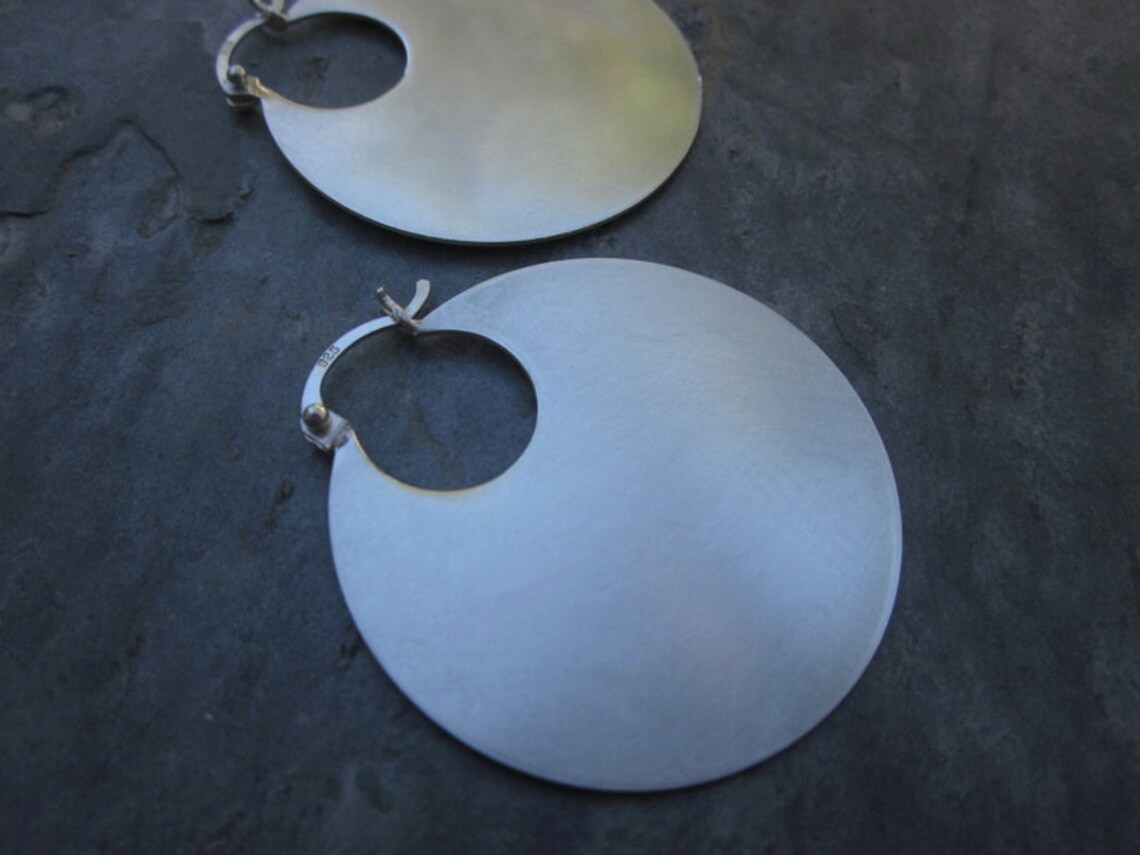 XL Disc Hoops 2 Inch - Etsy