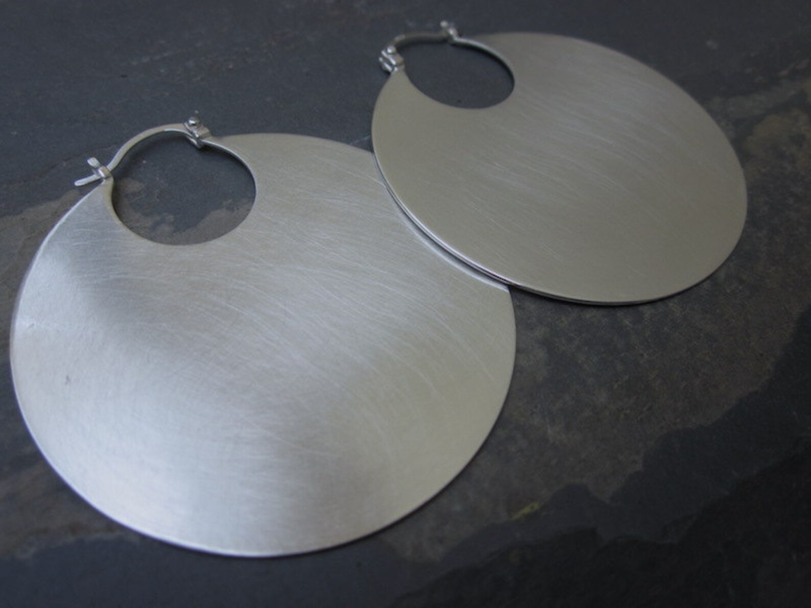XL Disc Hoops 2 Inch - Etsy