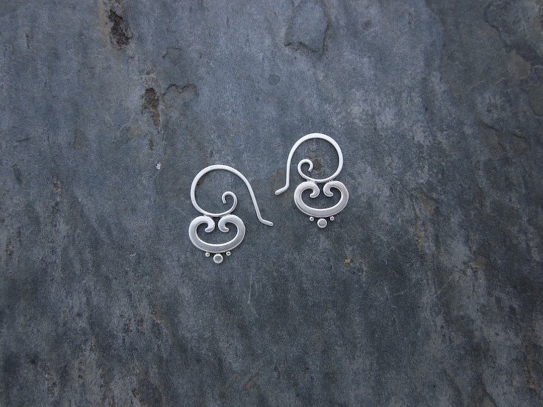 Sterling Silver Swirl Hook Earrings – Lightweight Everyday Jewelry - Etsy