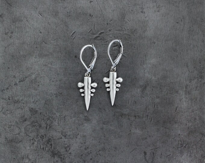 3 Pin Spike Earrings - Etsy