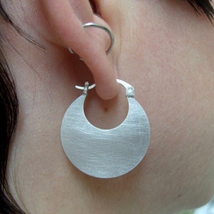 Small Disc Hoops - Etsy